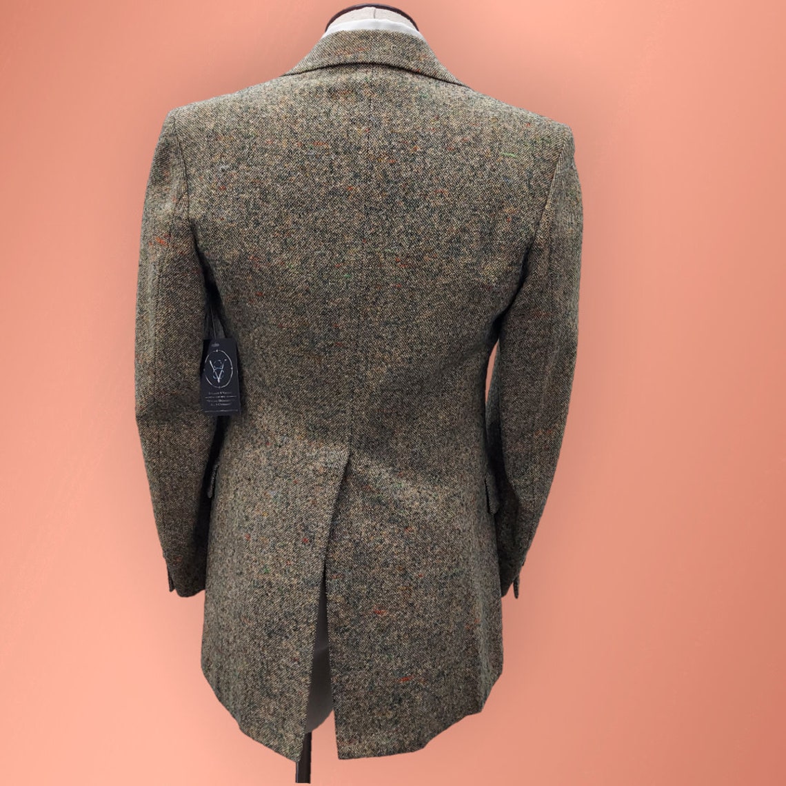 Vintage 1960's 2 Piece Fleck Coat and Vest Size S Made in France Dapper ...