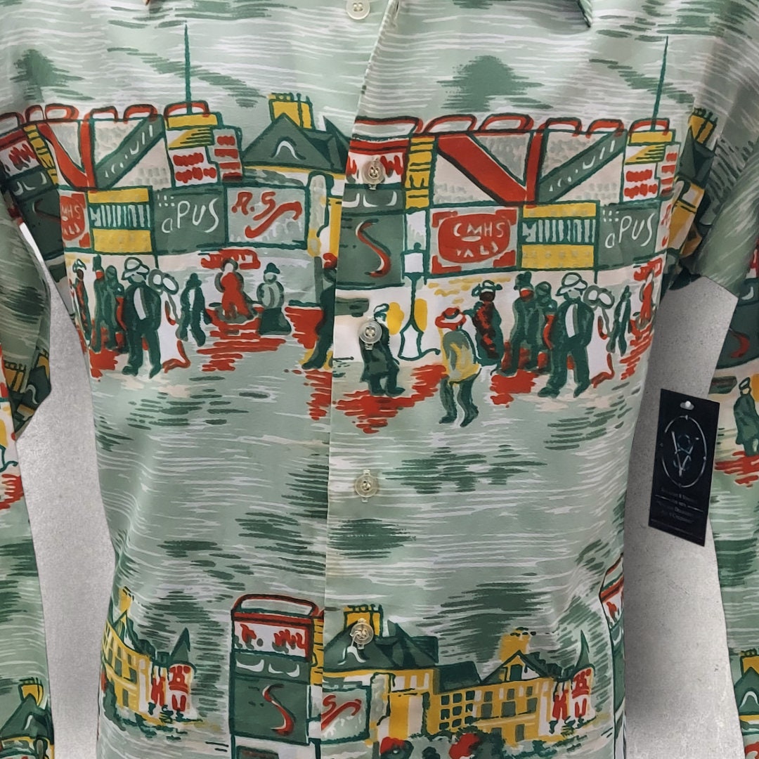 Vintage 1970's Street Scene Disco Shirt Size XL by New Step Mod Dance ...