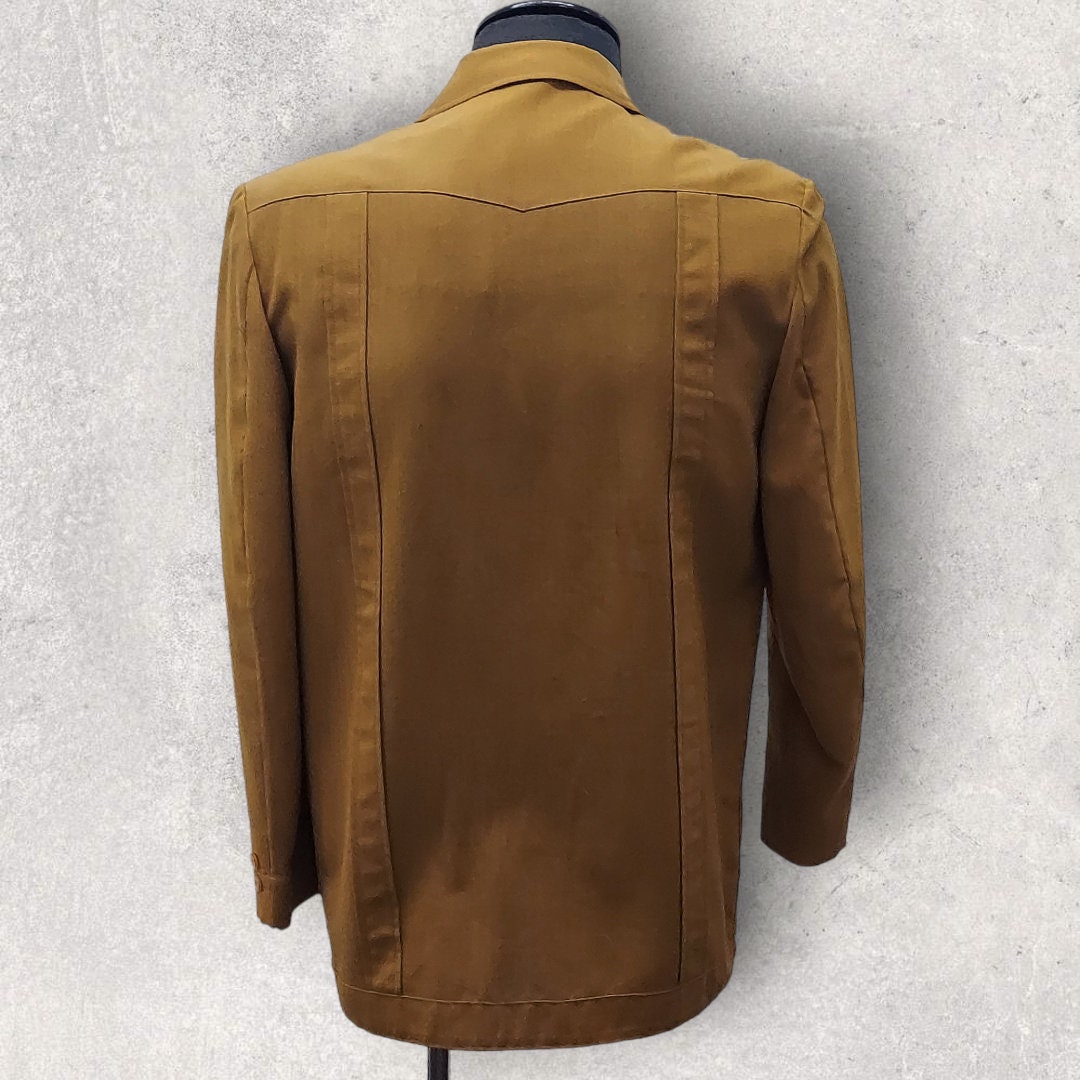 Vintage 1960's Gold Hollywood Style Jacket Cubavera Size M - Etsy