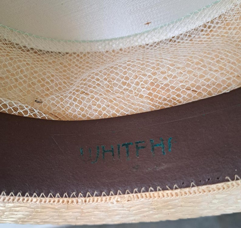 Vintage 1920's Straw Boater Hat Size 6 5/8 by Whitehall Summer - Etsy