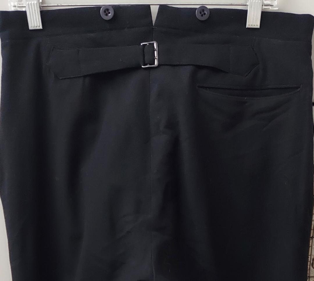 1920's/30's Black Wool Trousers With Back Buckle - Etsy