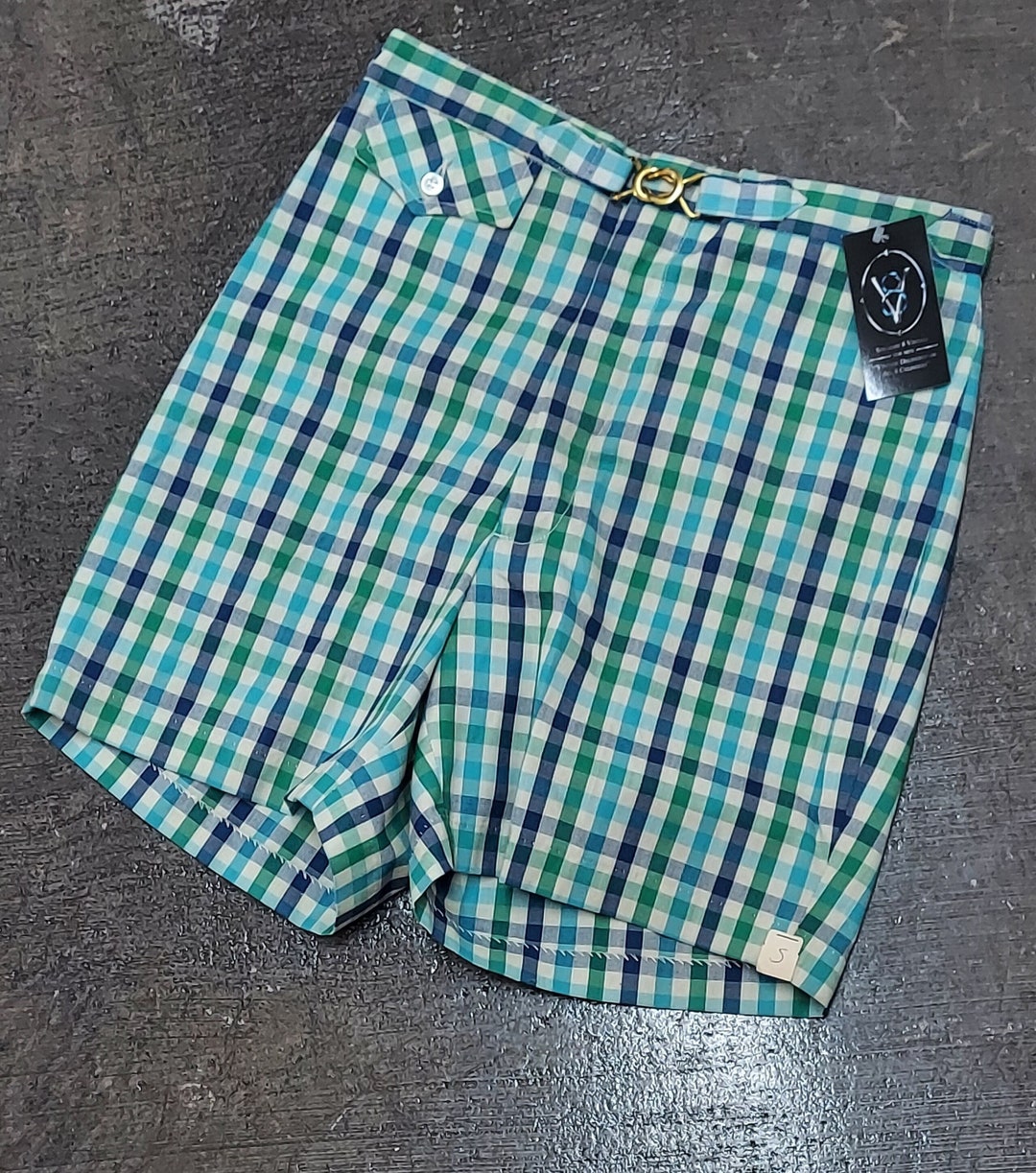 1960's Jantzen Men's Walking Shorts Green/blue Check Size S - Etsy