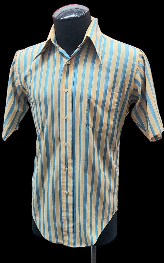 Vintage mod blue shirt - Gem