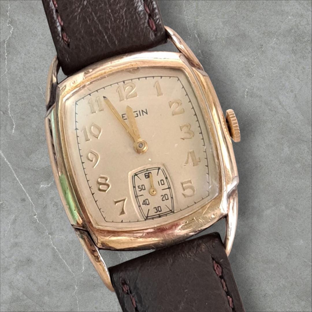 Vintage 1940's Elgin Watch Manuel Wind Mechanical Timepiece Dapper - Etsy