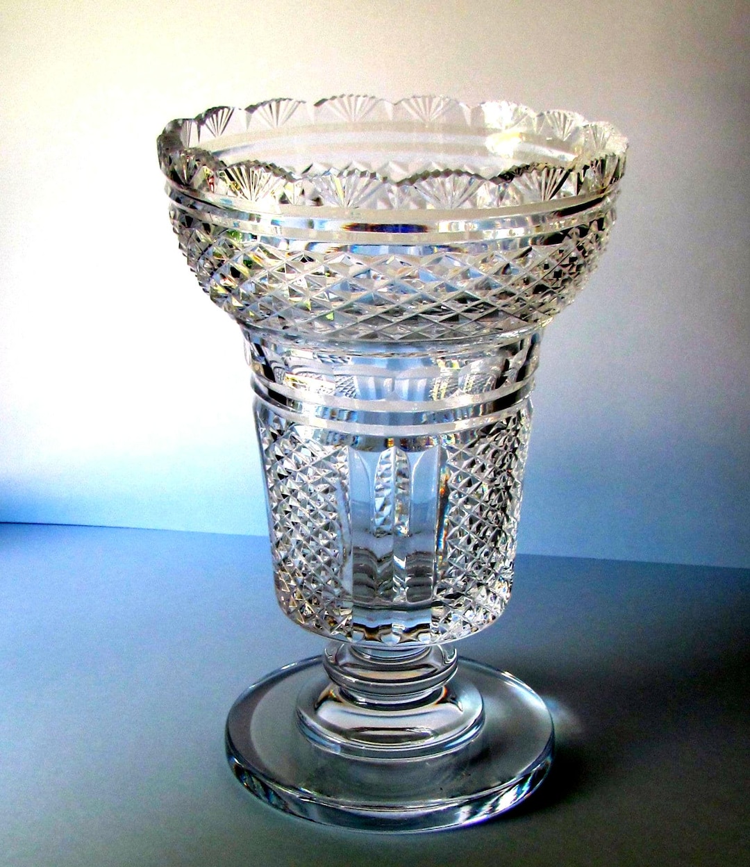 Vintage Waterford Crystal Vase, 1800s Hibernia Pattern, Handcut, Made ...