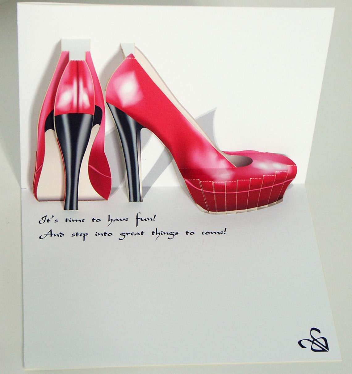 Pop up Red Shoes Birthday Card Red Platform Shoes - Etsy