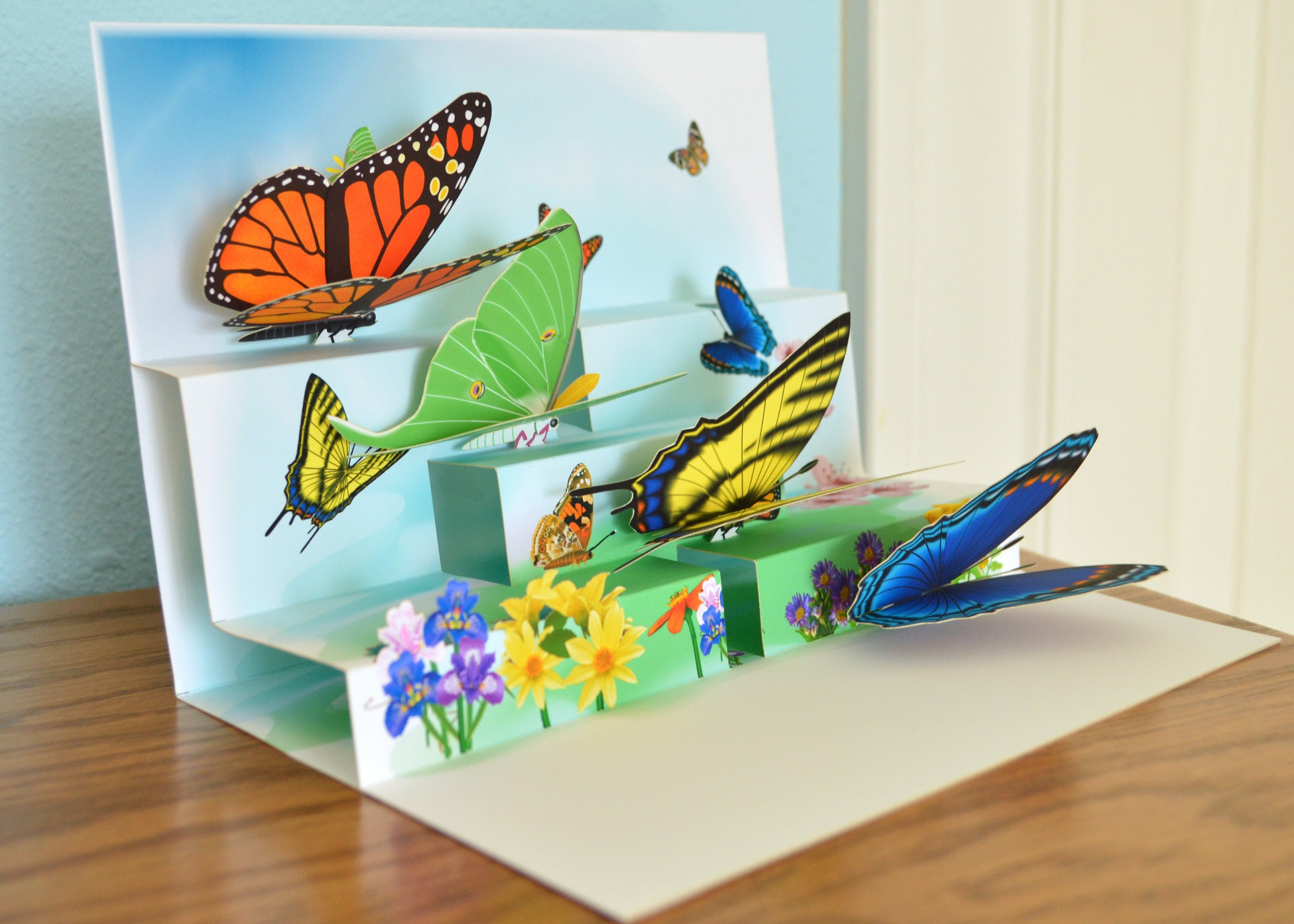 Butterfly pop-up Card Any occasion card Four pop-up | Etsy