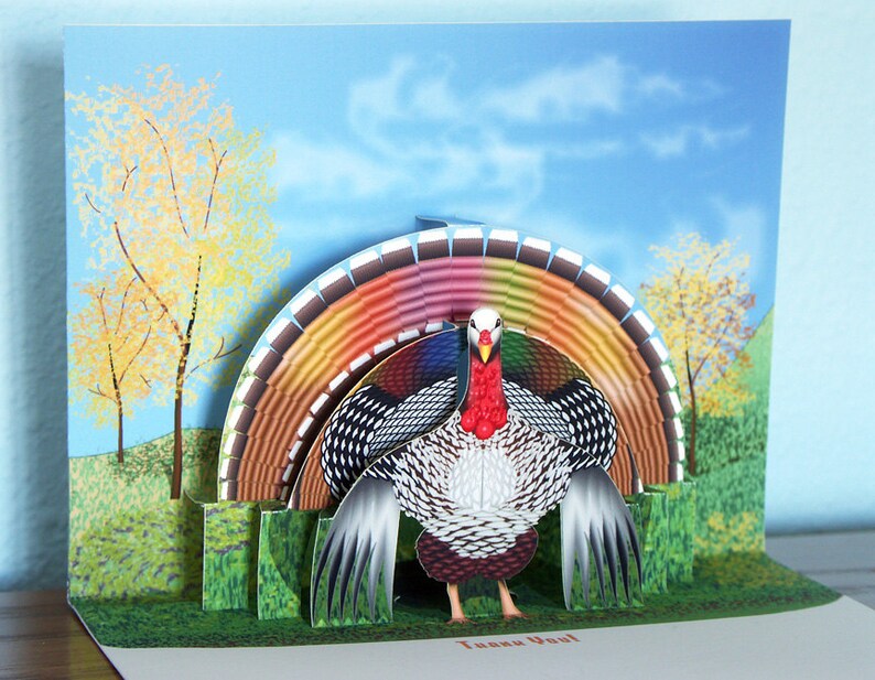 Pop up Turkey Card Happy Turkey Day Greeting Card - Etsy