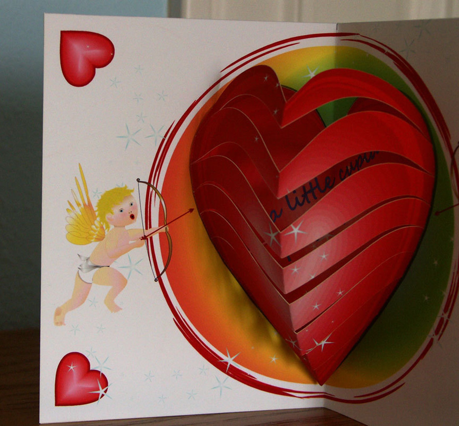 Pop-up Valentine card with cupids and Valentine card with 3D | Etsy