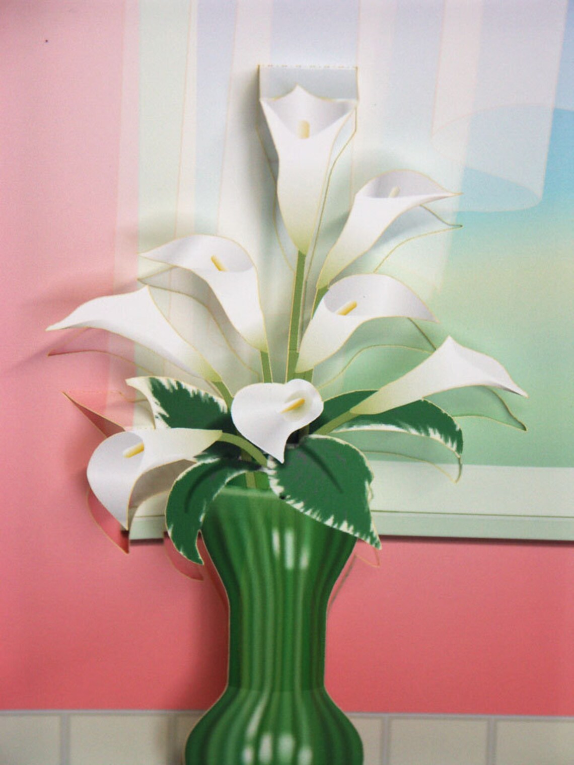 Pop up Valentines Day Card Calla Lily Card Wishing You a | Etsy