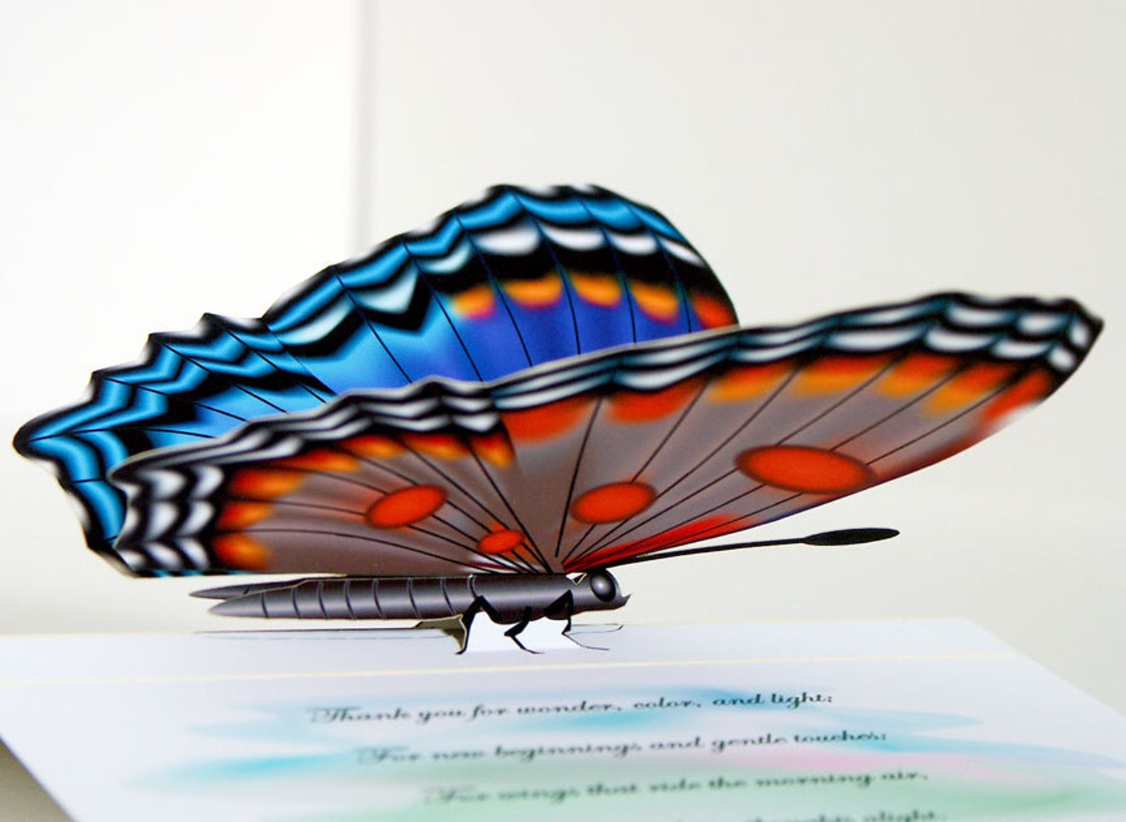 3D Blue Butterfly Pop-up Card Any Occasion Card Personalize - Etsy