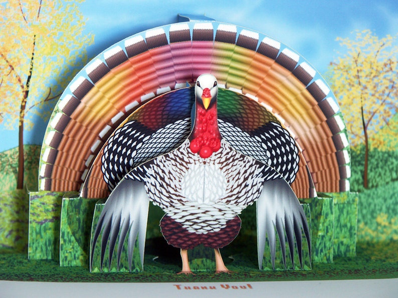Pop up Turkey Card Happy Turkey Day Greeting Card - Etsy