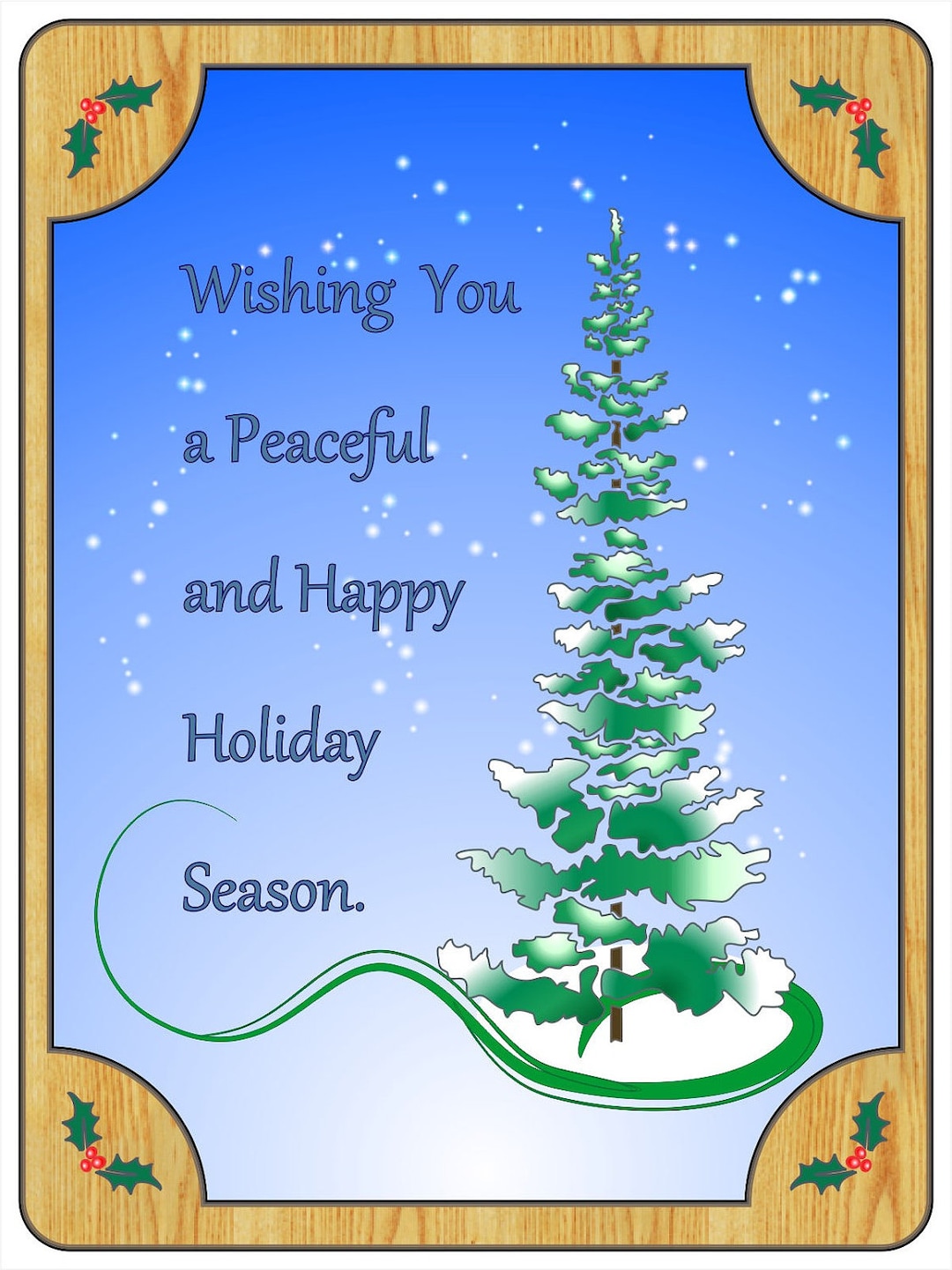 Christmas Ornament Holiday Card With Two Paper Cut Ornaments With ...