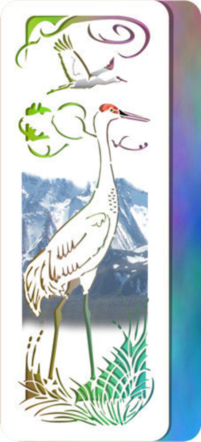 Crane Paper Cut Card Trifold Crane Card Any Occasion - Etsy