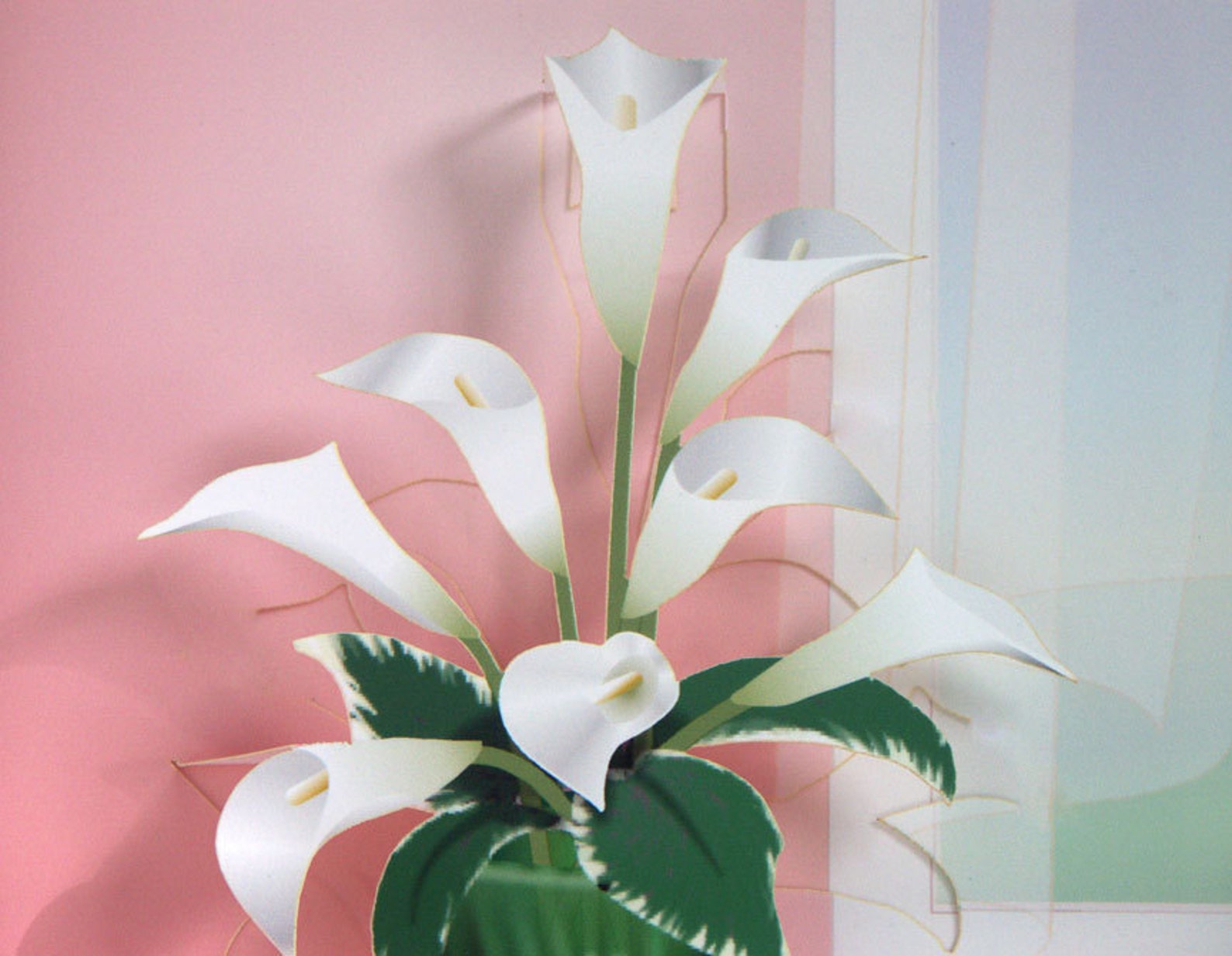 Pop up Valentines Day Card Calla Lily Card Wishing You a - Etsy