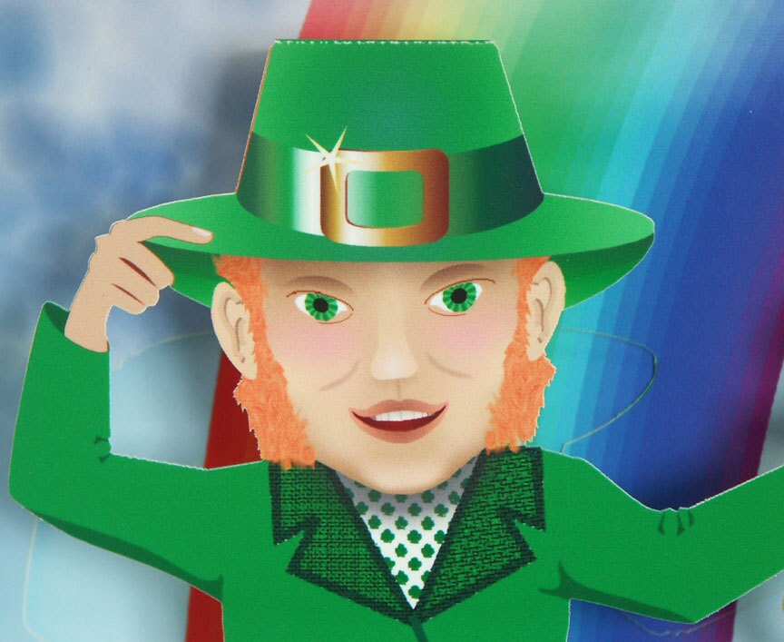 Pop up Leprechaun Pot of Gold and Rainbow Card - Etsy