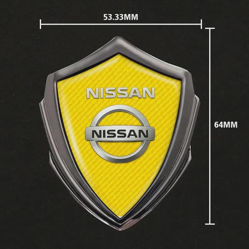 Nissan Shield Emblem Logo Domed Glossy Epoxy Resin Cover Car Badge ...