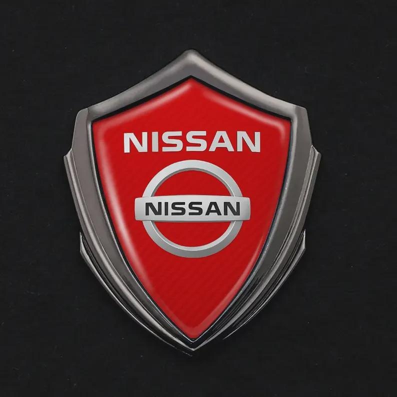Nissan Shield Emblem Logo Domed Glossy Epoxy Resin Cover Car Badge ...