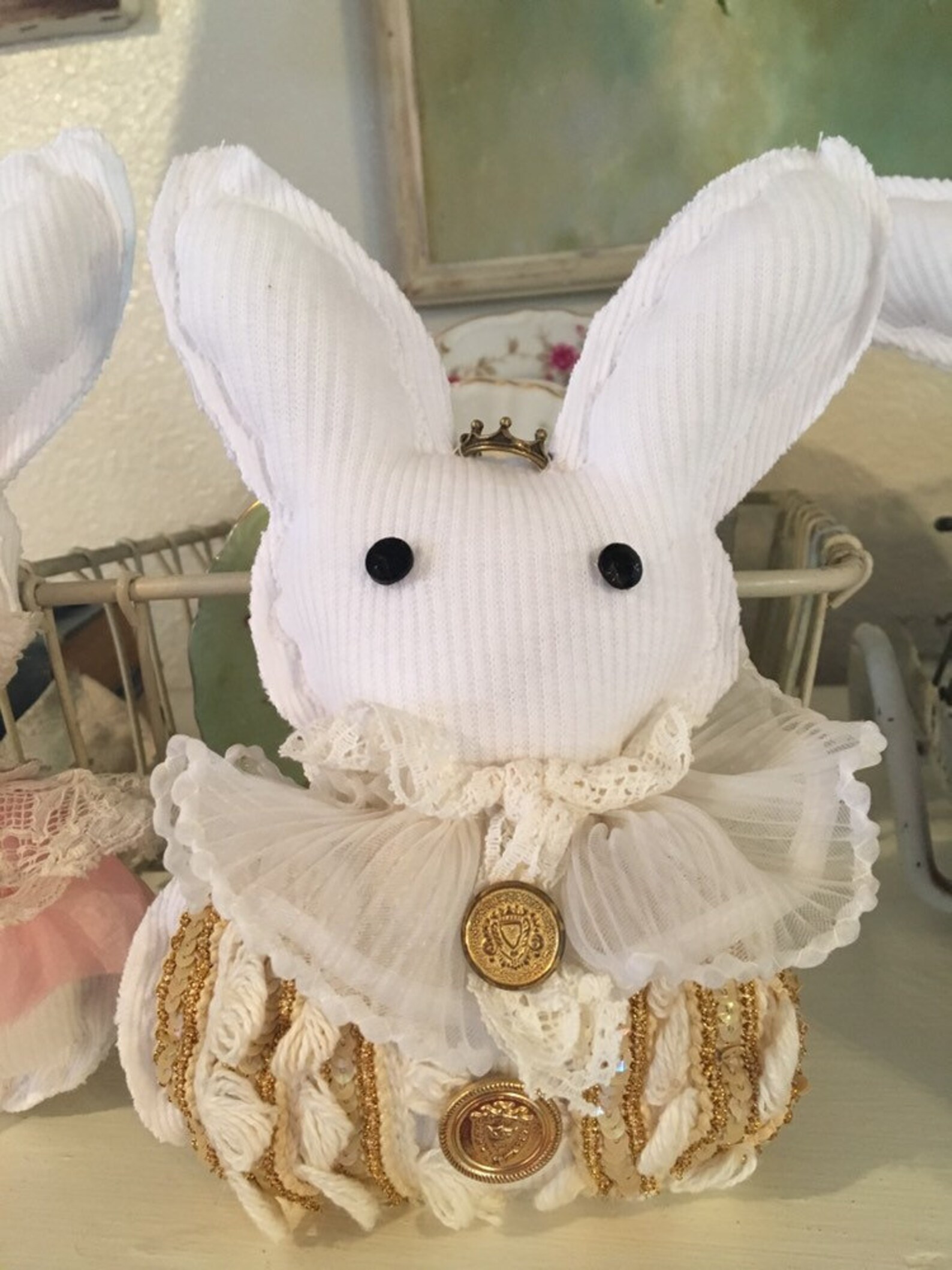 White Bunny Decor/ Nursery Bunny Decor | Etsy