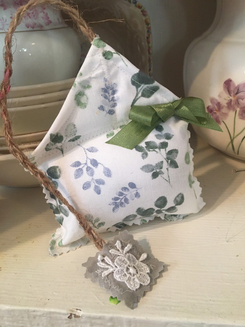 Eucalyptus Leaf Fabric Tea Bag Sachet/ Lavender Sachets - Etsy