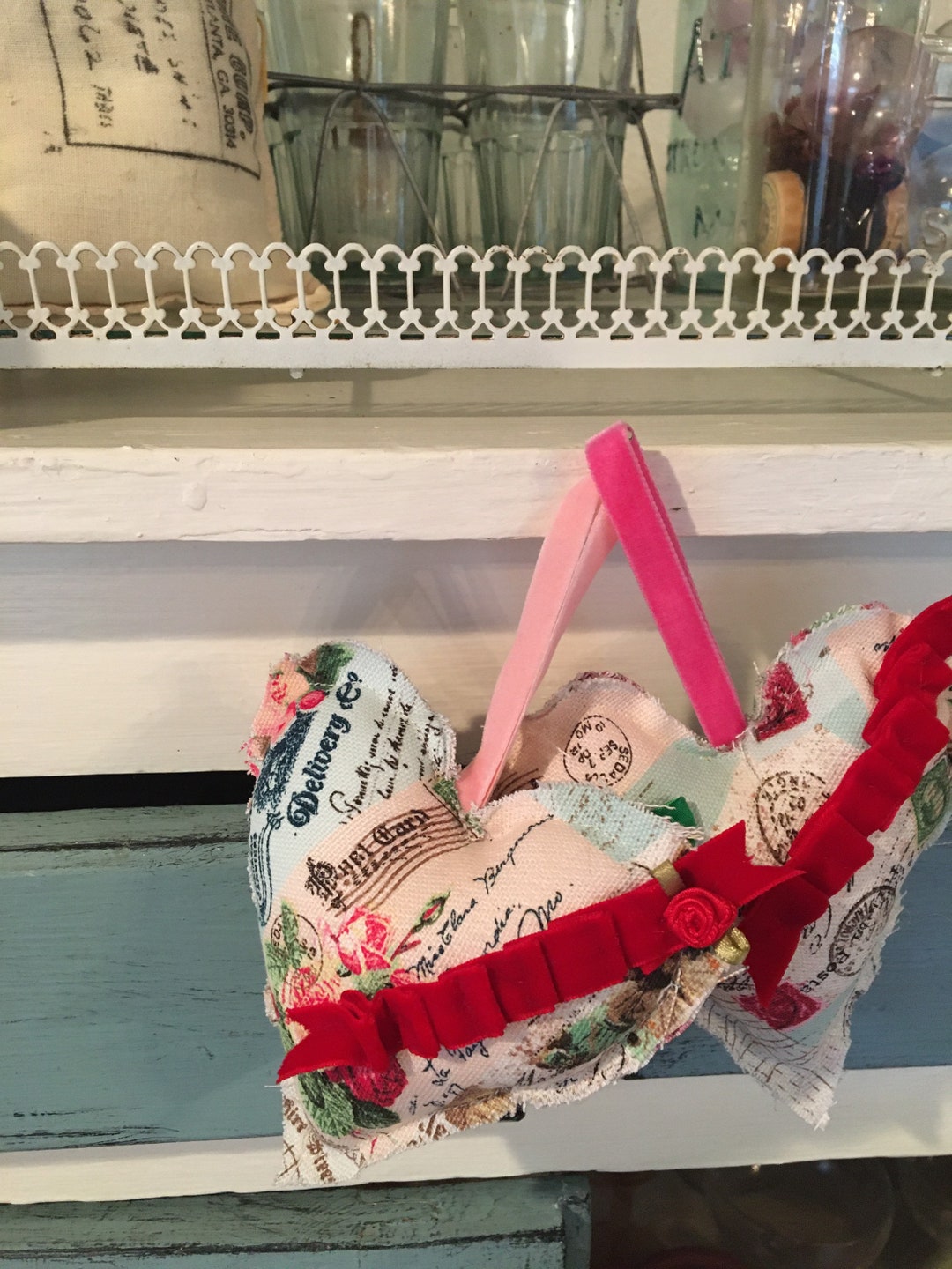 Set of Two Valentines Day Hearts/ Valentine’s Day Postcard Hearts - Etsy