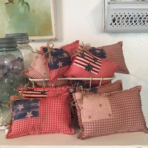 Forth of July Sachets Pillows Decor/ Red Blue Forth of July Decor - Etsy