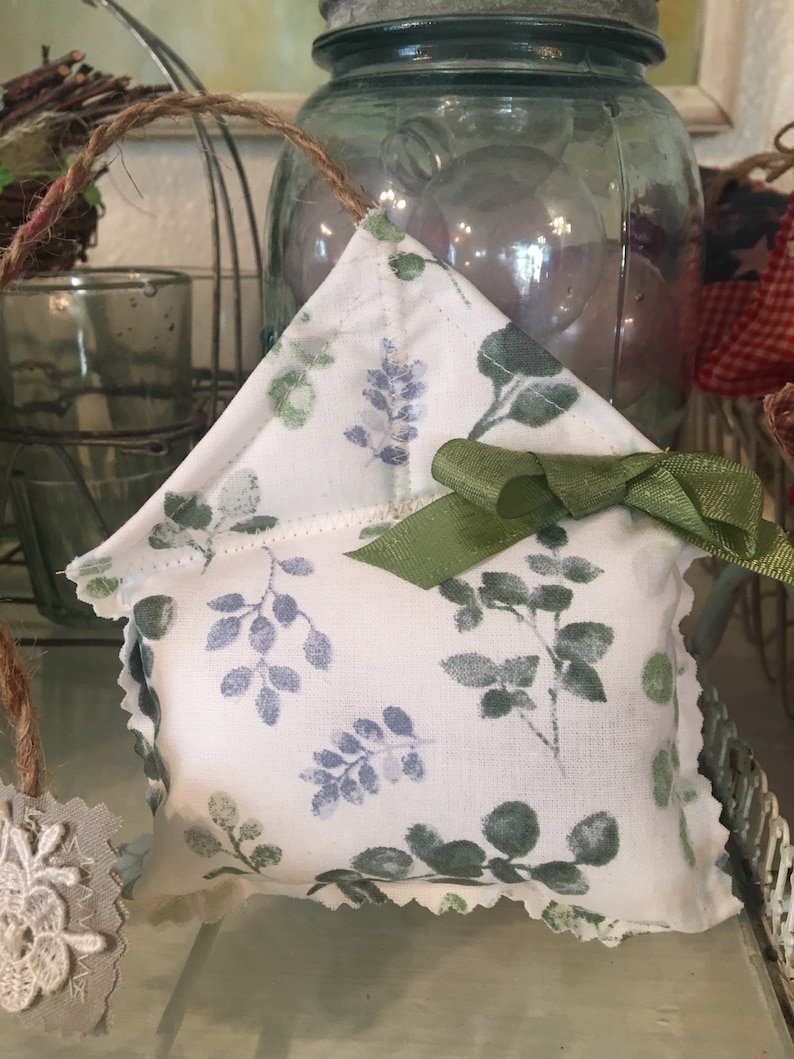 Eucalyptus Leaf Fabric Tea Bag Sachet/ Lavender Sachets - Etsy