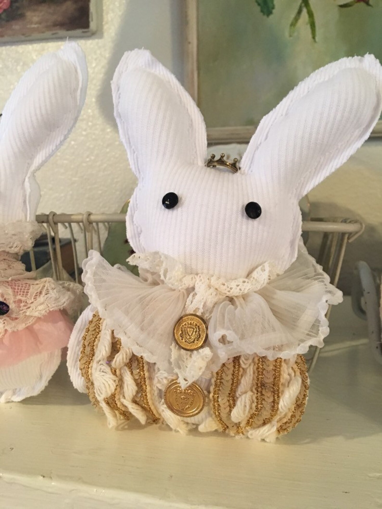 White Bunny Decor/ Nursery Bunny Decor - Etsy