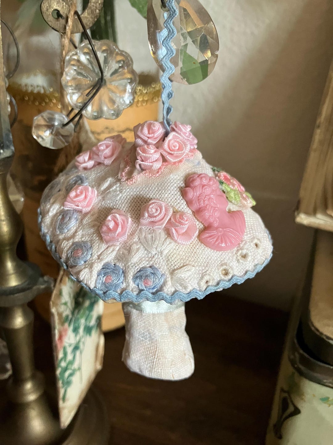 Woodland Mushroom Decor/vintage Style Whimsical Mushroom/embroidered ...