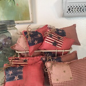 Forth of July Sachets Pillows Decor/ Red Blue Forth of July Decor - Etsy