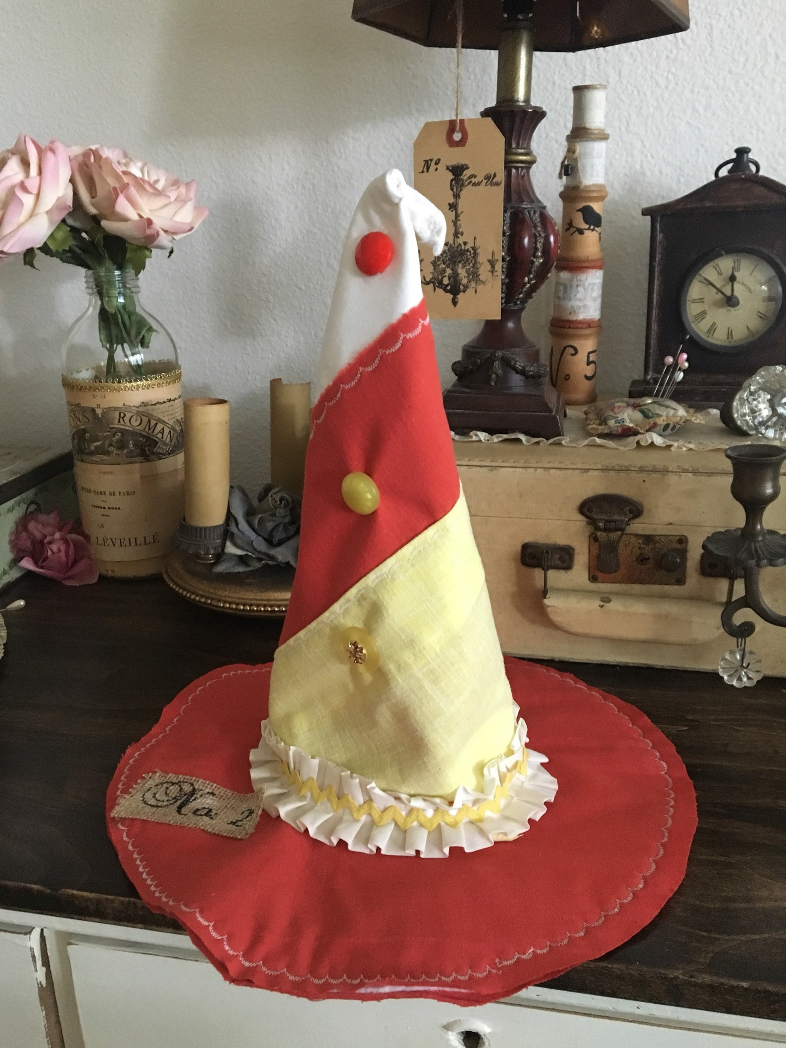 Candy Corn Witch Hat Table Top Decor/ Halloween Witch Hats/ - Etsy