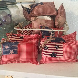 Forth of July Sachets Pillows Decor/ Red Blue Forth of July Decor - Etsy