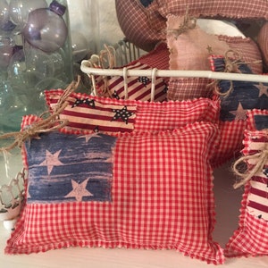 Forth of July Sachets Pillows Decor/ Red Blue Forth of July Decor - Etsy