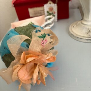 Blue Teal Velvet Strawberry Sachet / Shabby Chic, Lavender Sachets - Etsy