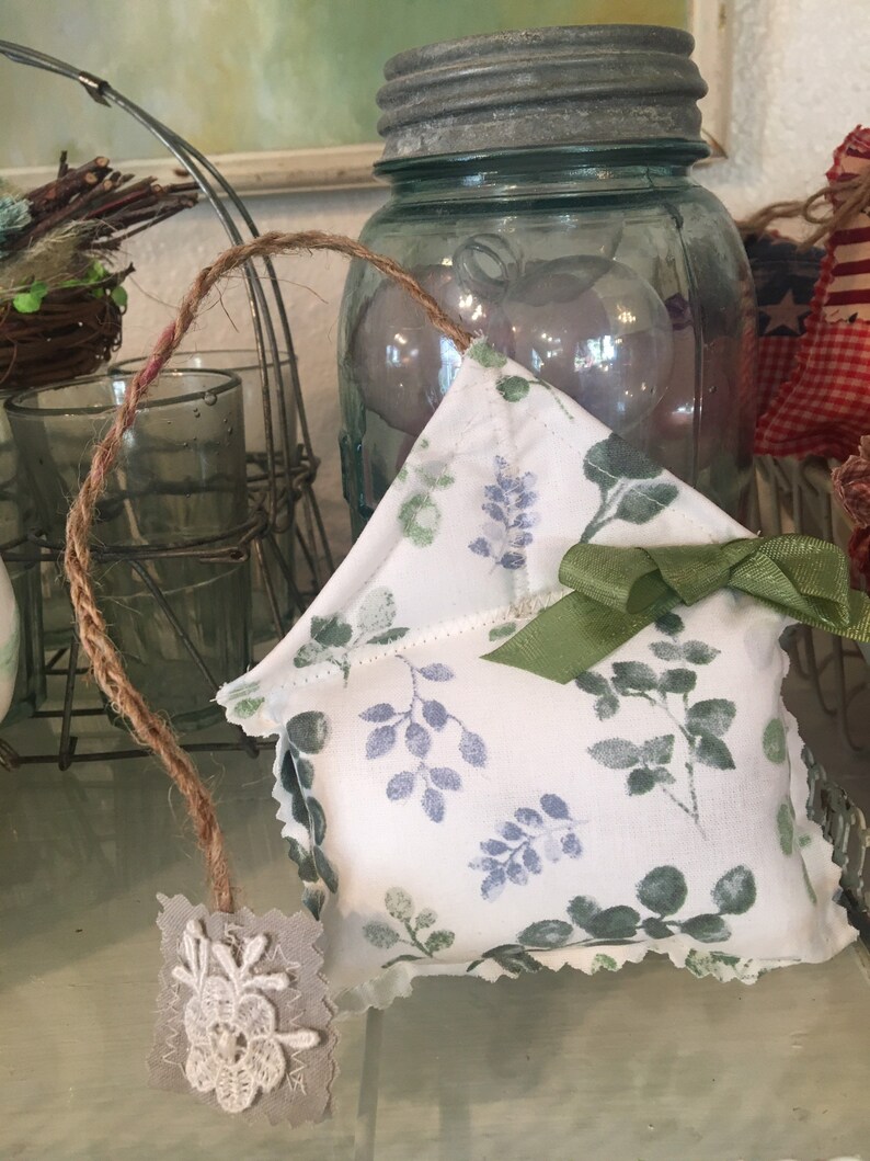 Eucalyptus Leaf Fabric Tea Bag Sachet/ Lavender Sachets - Etsy