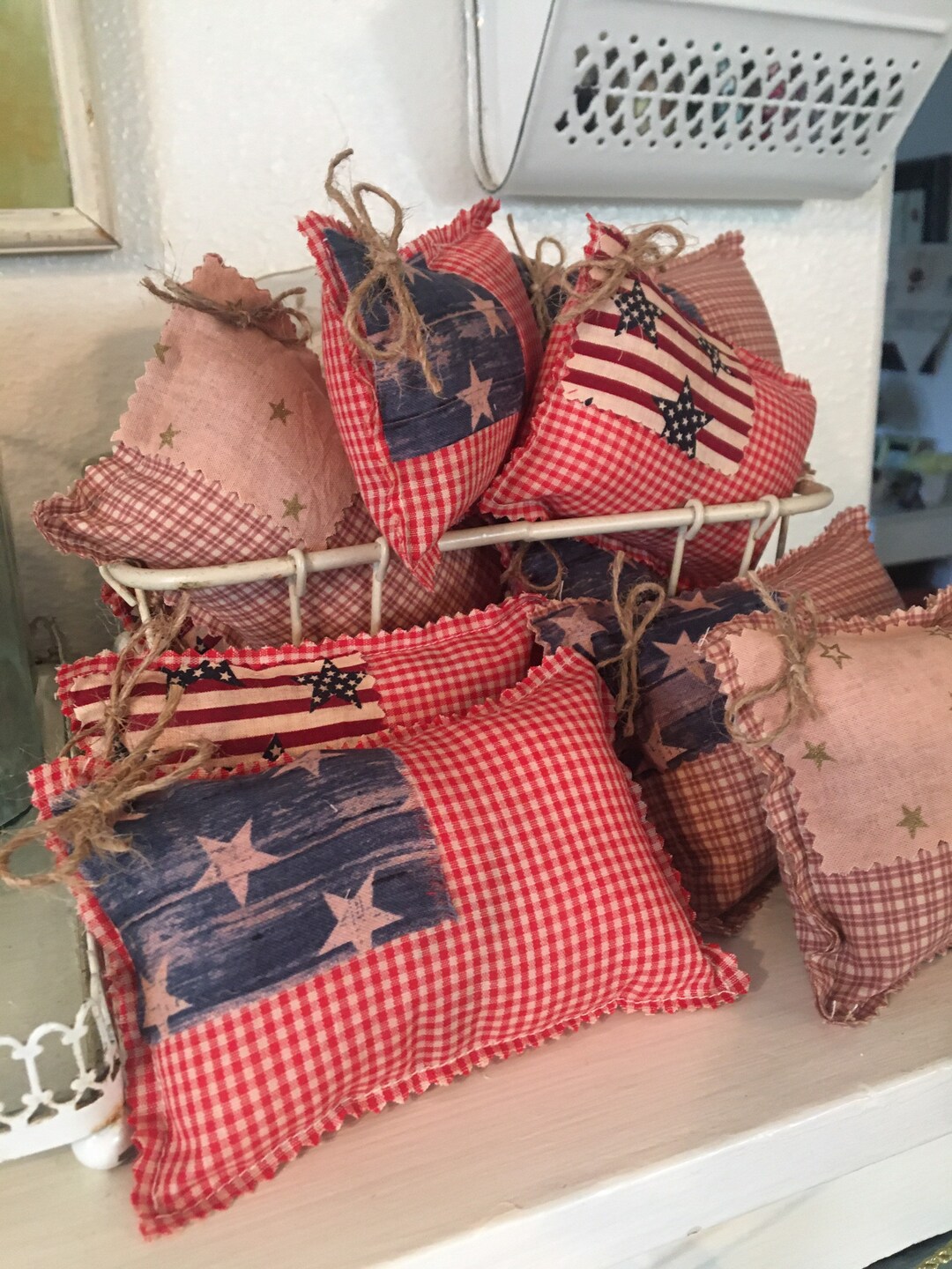 Forth of July Sachets Pillows Decor/ Red Blue Forth of July Decor - Etsy