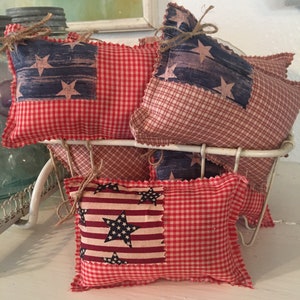 Forth of July Sachets Pillows Decor/ Red Blue Forth of July Decor - Etsy