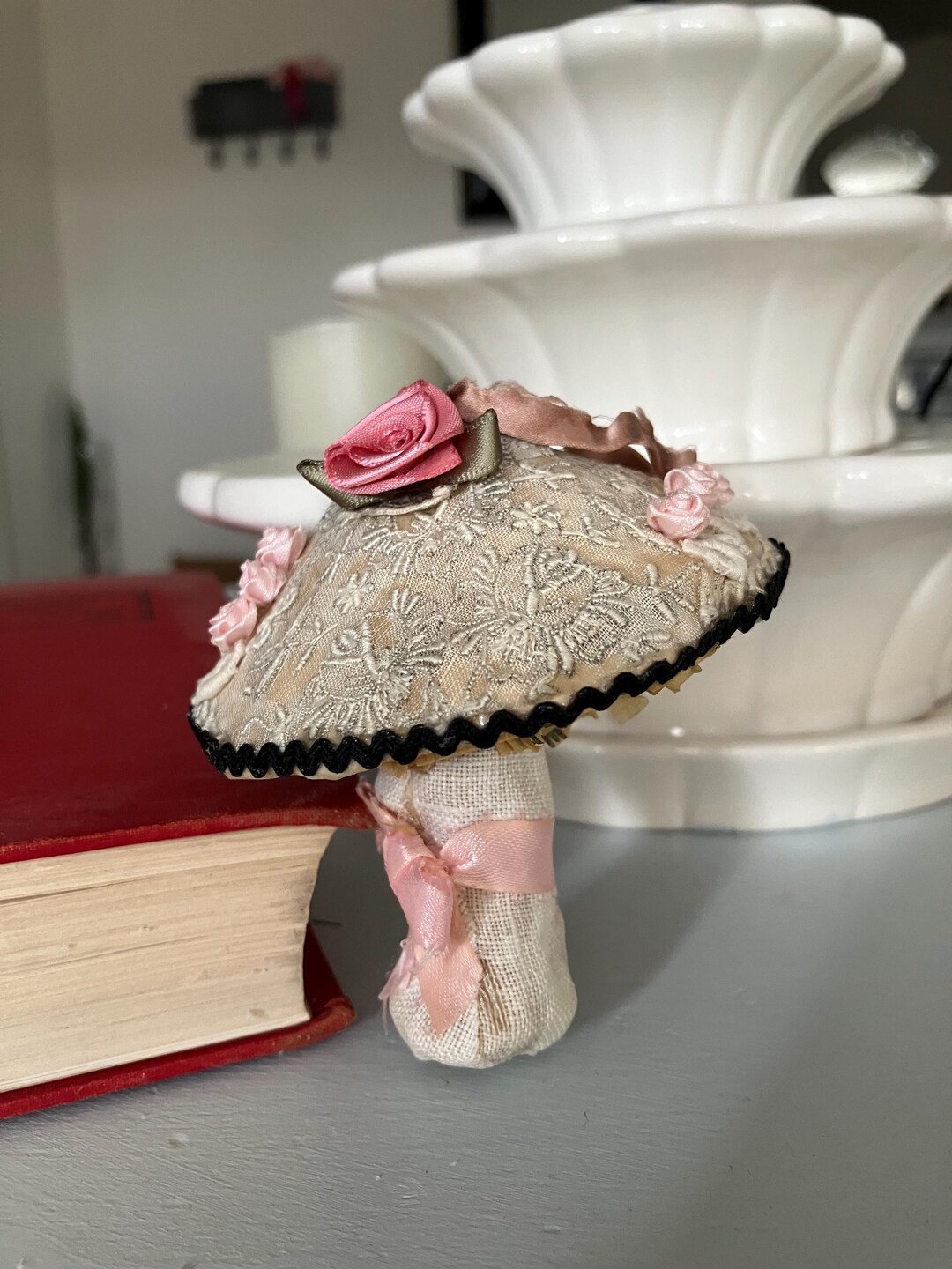 Woodland Mushroom Decor/vintage Style Whimsical Mushroom/embroidered ...