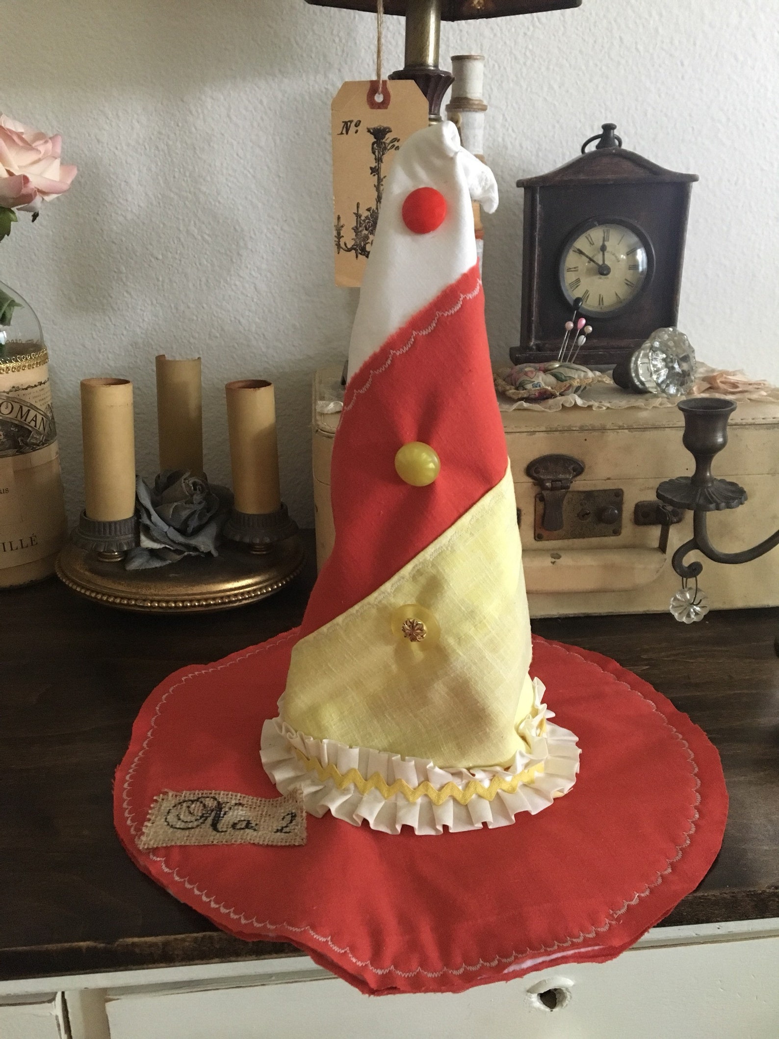 Candy Corn Witch Hat Table Top Decor/ Halloween Witch Hats/ - Etsy