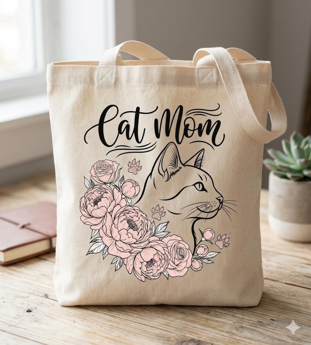 Floral Cat Mom SVG: Flower Cat Lover Design (digital Download) - Etsy