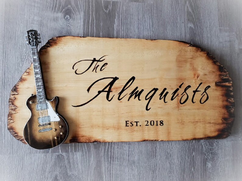 Carved Replica Guitar Signs Custom Personalized Sign Wooden - Etsy