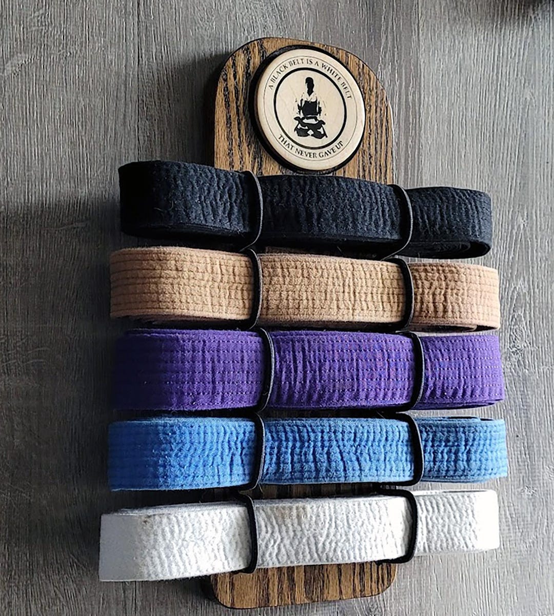 Martial Arts Belt Display Personalized Handmade Solid Oak Karate ...