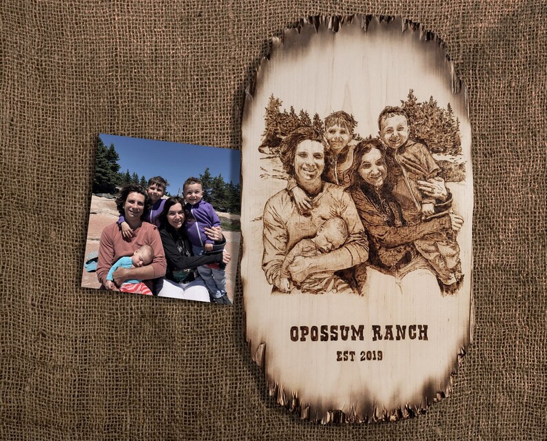 Wedding Photos Burned Into Wood Custom Pyrography Portraits - Etsy Canada