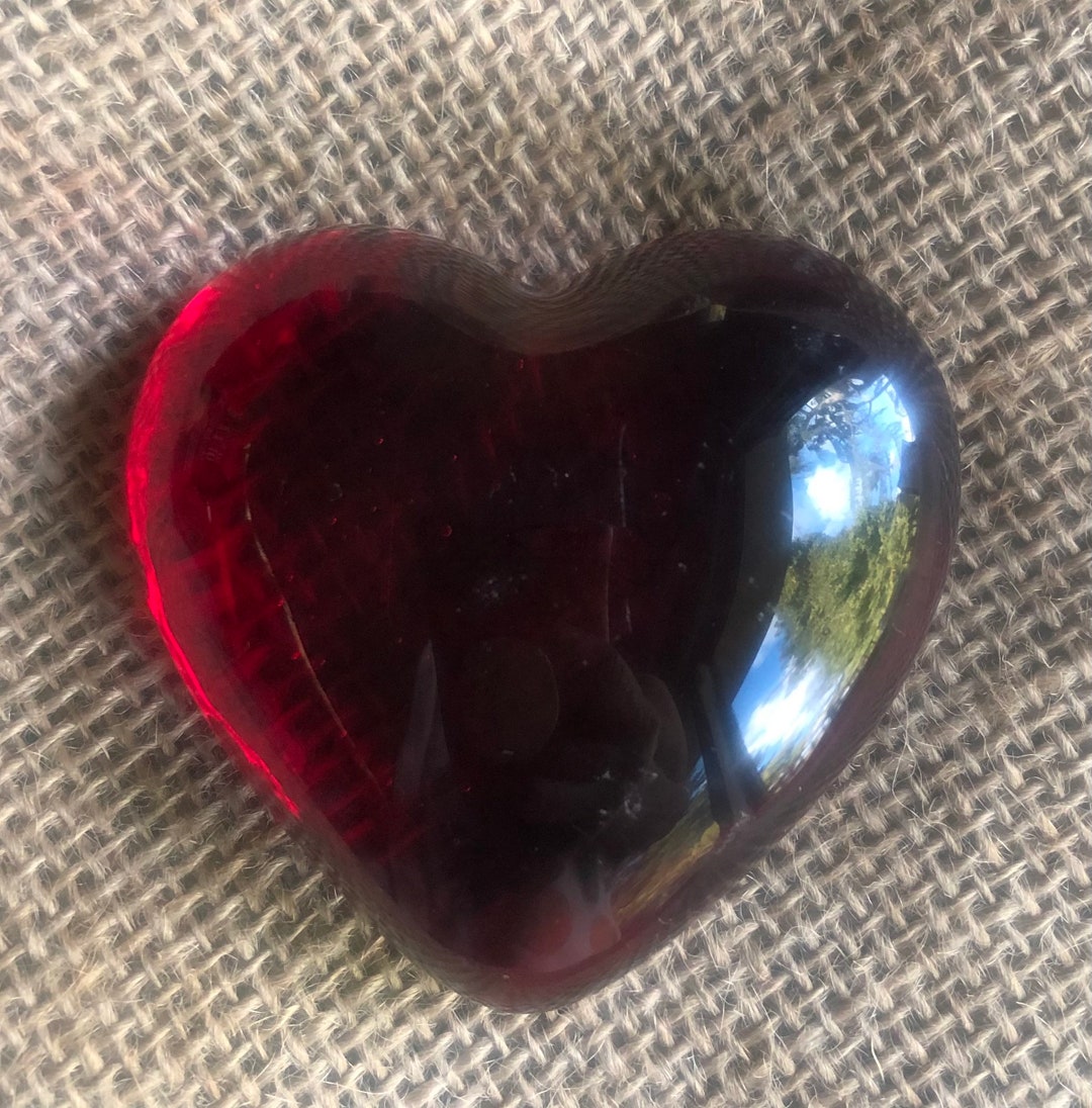Crystal Murano Glass Red Heart - Etsy
