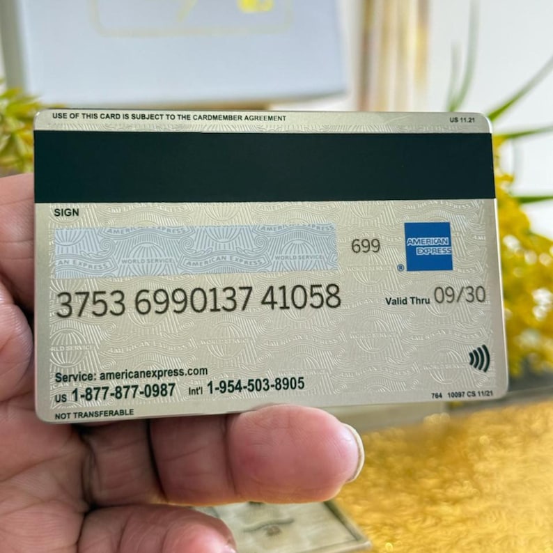 Custom Metal AMEX Platinum Card - Personalized Name & Number - Silver ...