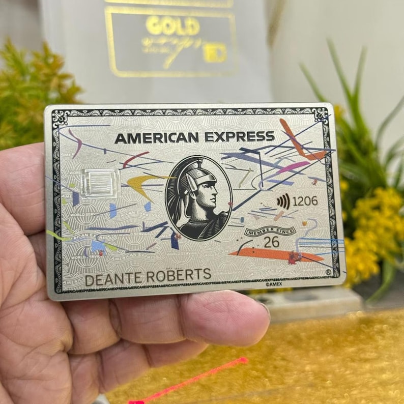 Custom Platinum AMEX Art Card - Personalized Name & Number - Laser ...
