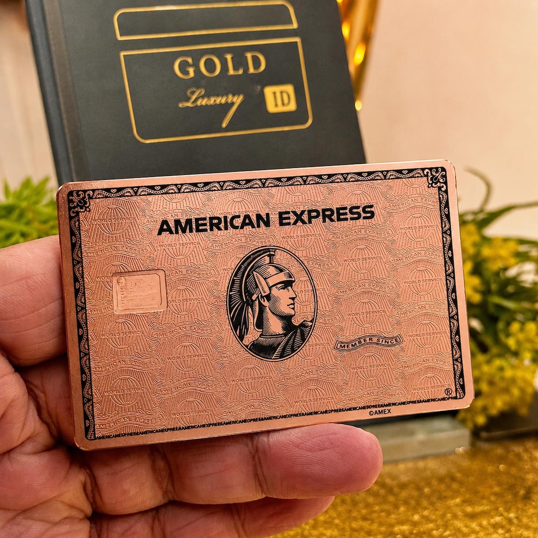 AMEX Rose Gold Card - Custom Metal Card - Personalized Name & Number ...