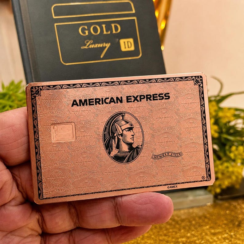 AMEX Rose Gold Card - Custom Metal Card - Personalized Name & Number ...
