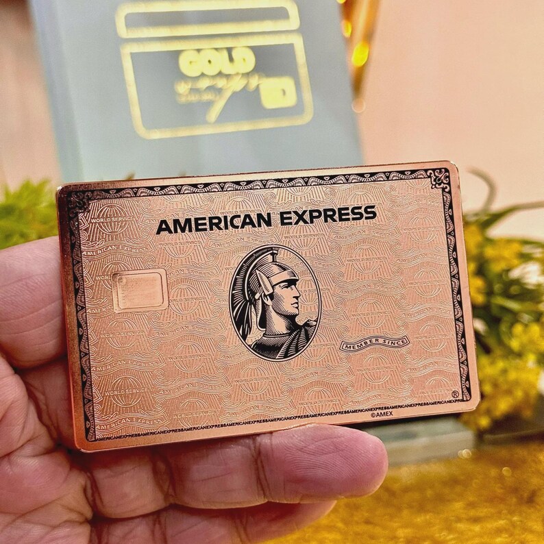 AMEX Rose Gold Card - Custom Metal Card - Personalized Name & Number ...