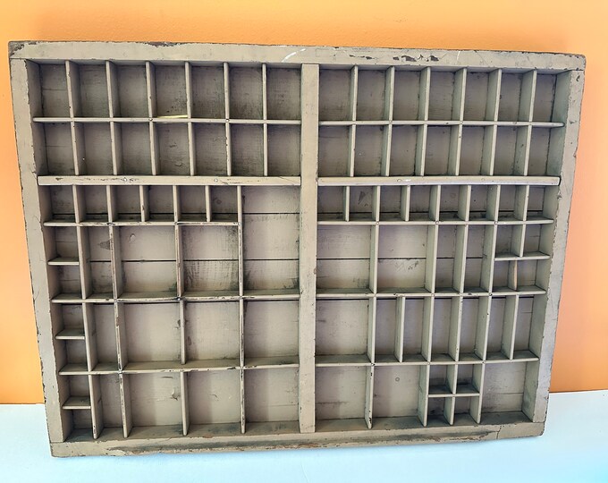 Vintage Primitive Wood Letter Press Print Shadow Box - Etsy